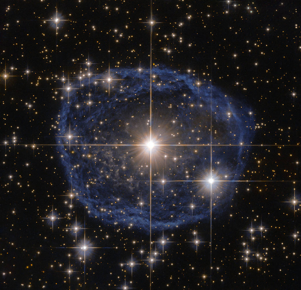 NASA Shares Blue Space Bubble Taken With Hubble Space Telesc | Space