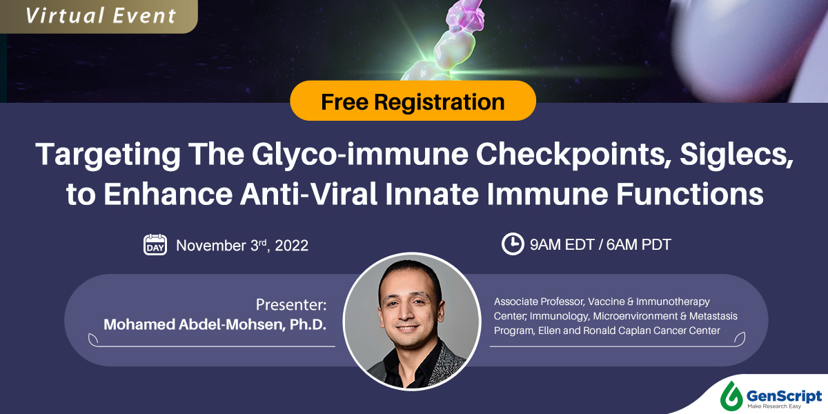 Targeting The Glyco-immune Checkpoints, Siglecs, to Enhance Anti-Viral ...