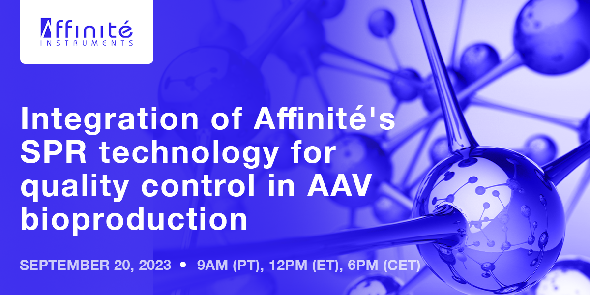 Integration of Affinité's SPR technology for quality control in AAV ...
