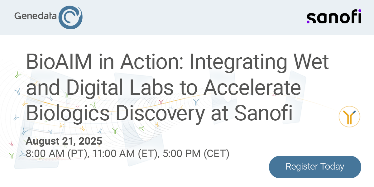 BioAIM in Action: Integrating Wet and Digital Labs to Accelerate Biologics Discovery at Sanofi