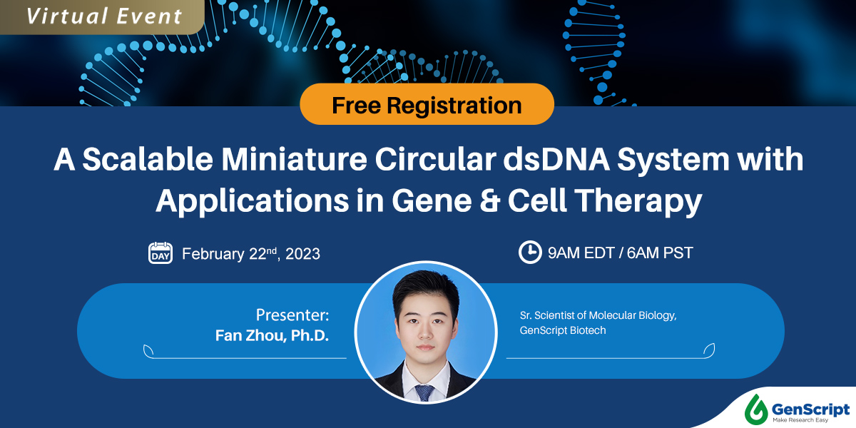 A scalable miniature circular GenCircle™ dsDNA production system for ...