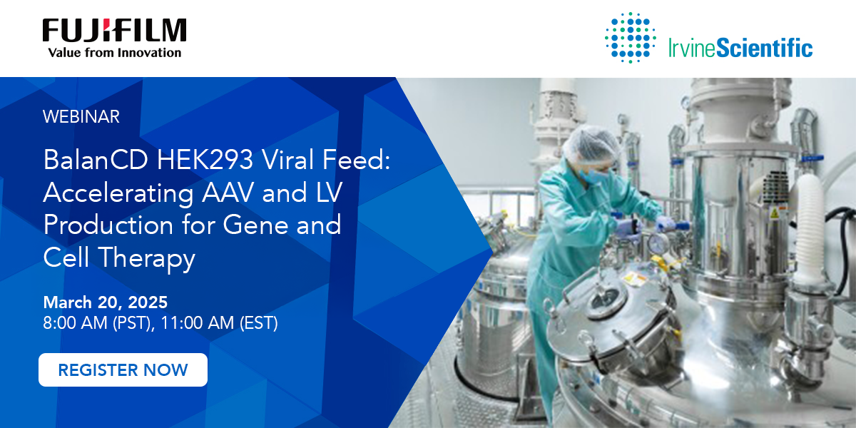 BalanCD HEK293 Viral Feed: Accelerating AAV and LV Production for Gene and Cell Therapy