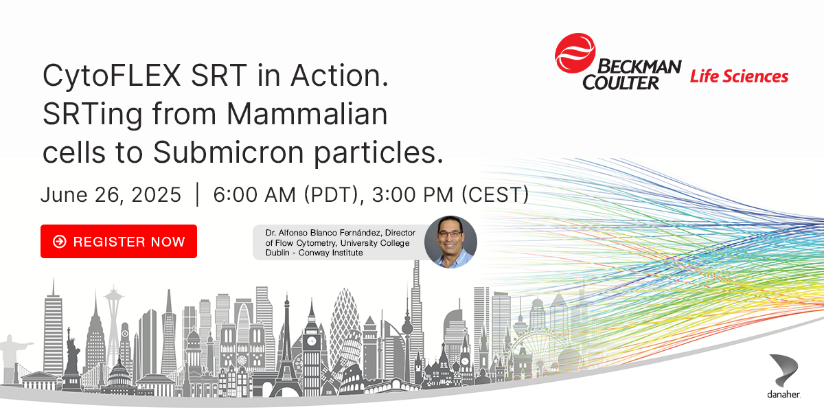 CytoFLEX SRT in Action. SRTing from Mammalian cells to Submicron particles.