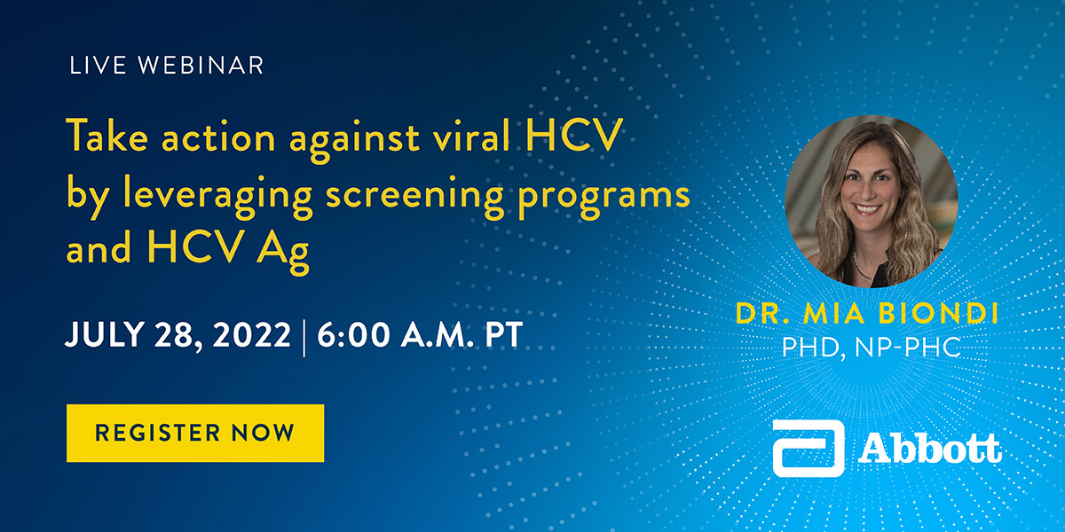 Take action against viral HCV by leveraging screening programs and HCV Ag
